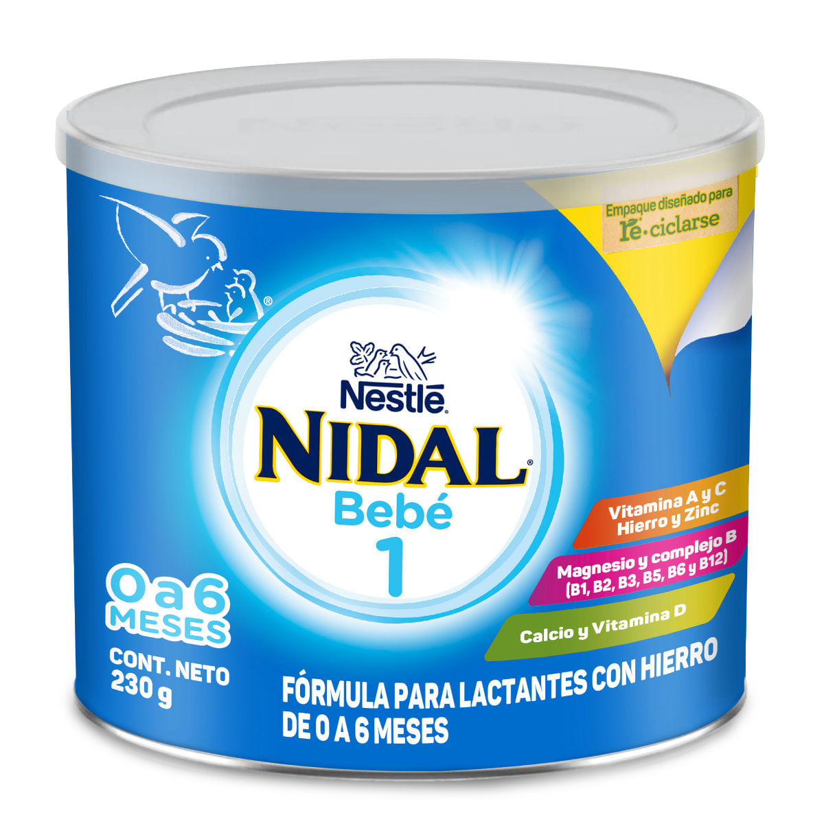 Nidal Bebé 1 Formula Infantil Lata 230 g – Farmacia Coyoacán