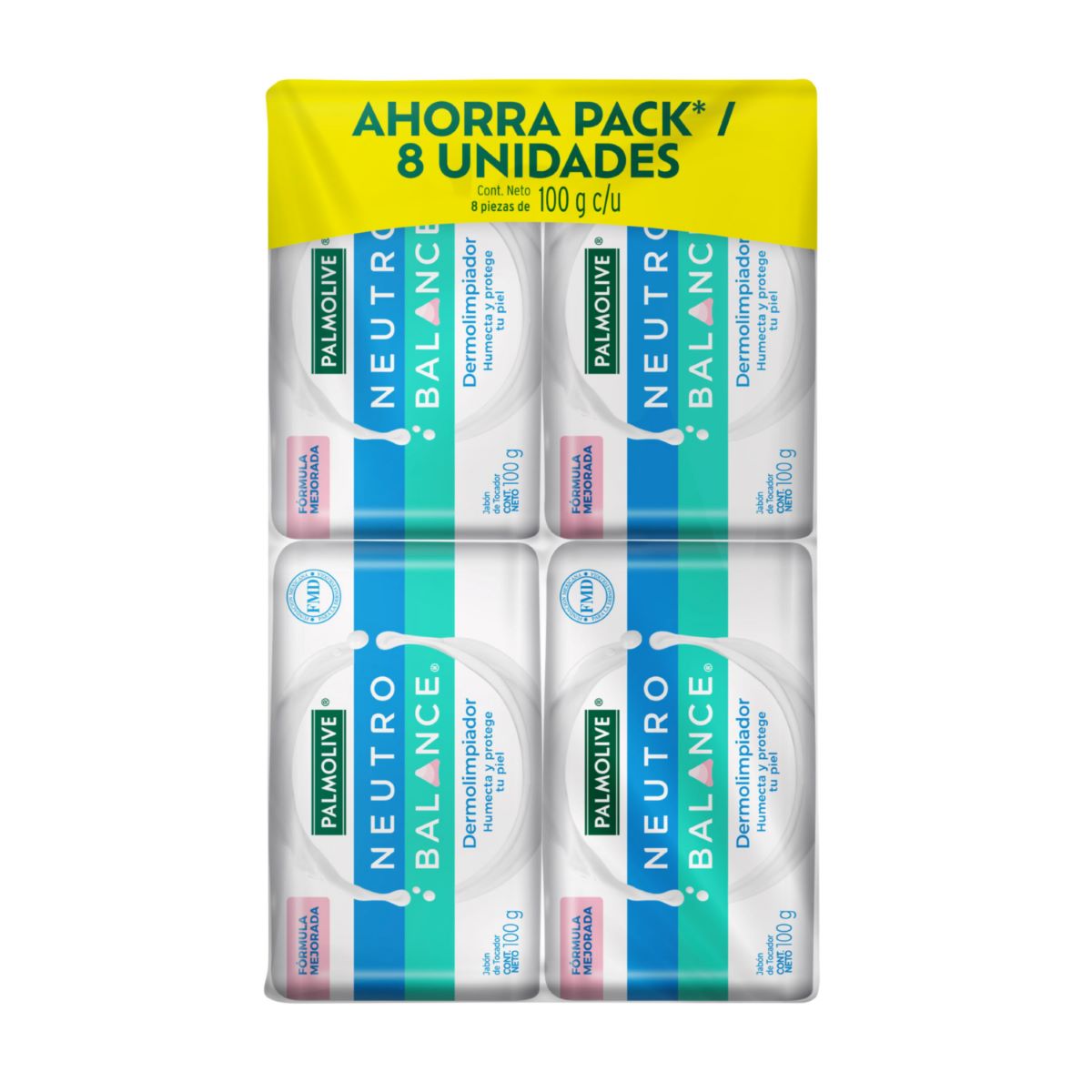 Palmolive Neutro Balance Jabón Dermolimpiador Barra De 100 g 8 Pack ...