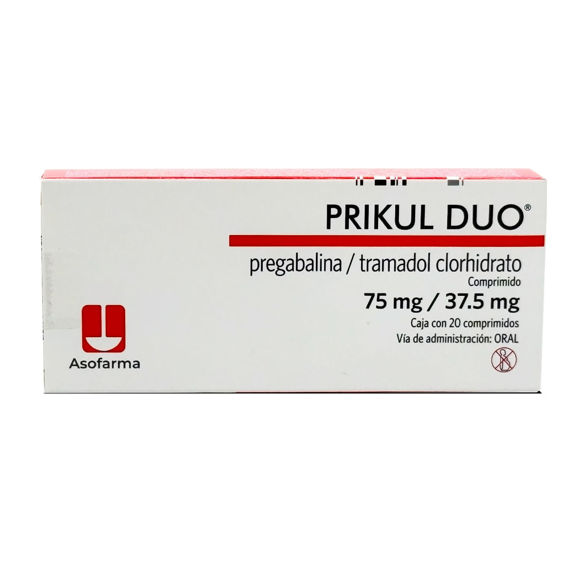 Prikul Duo Pregabalina / Tramadol Clorhidrato 75 mg / 37.5 mg Caja Con ...