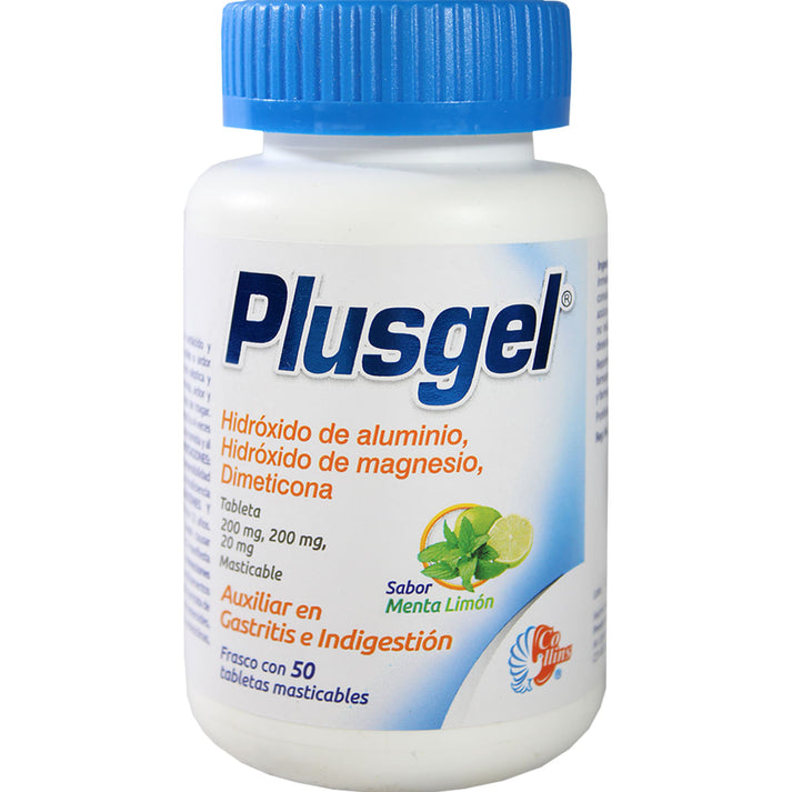 Plusgel 200/200/20 Mg 50 Tabletas Genérico Collins – Farmacia Coyoacán