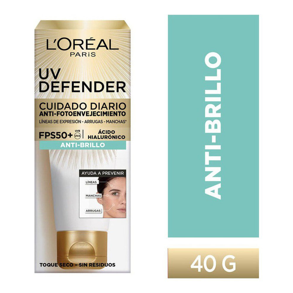 Crema Facial L'Oréal Paris UV Defender Anti-Brillo 40 G – Farmacia Coyoacán
