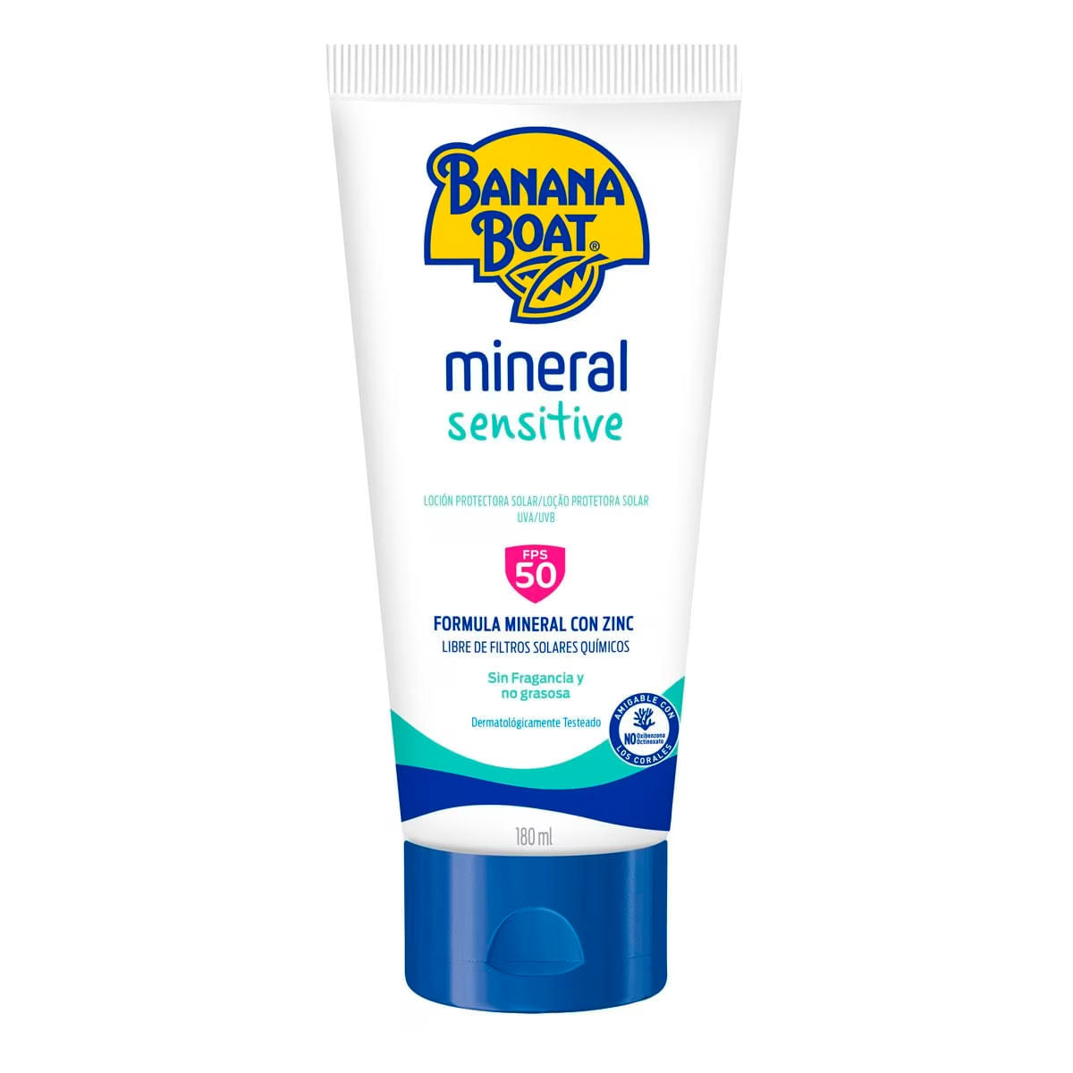 Bloqueador Banana Boat Mineral Sensitive FPS50+ 180 Ml – Farmacia Coyoacán