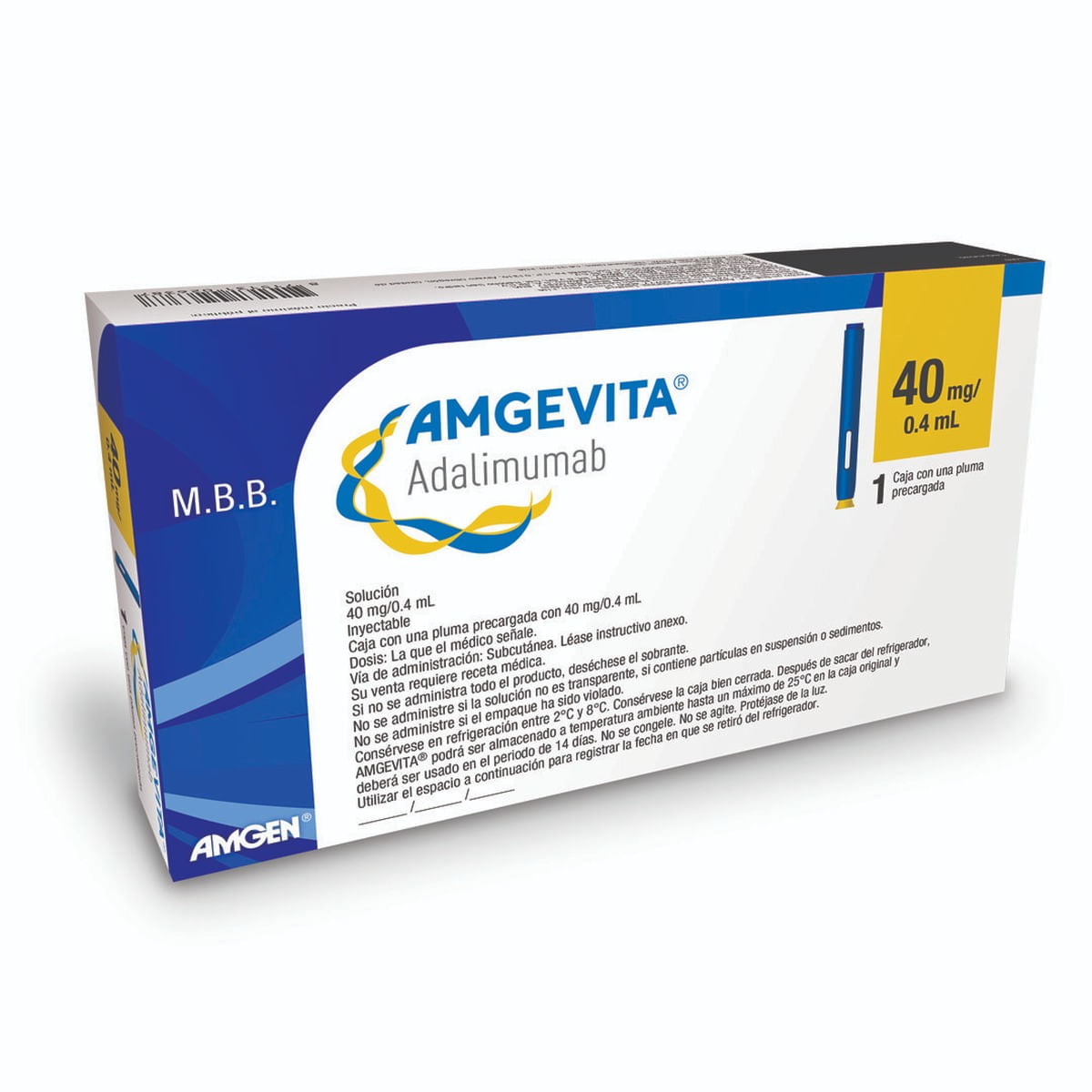 Amgen Amgevita Adalimumab 40 Mg 0 4 Ml Caja Con 1 Pluma Precargada Amgen Amgevita Adalimumab 40 Mg 0 4 Ml Caja Con 1 Pluma Precargada