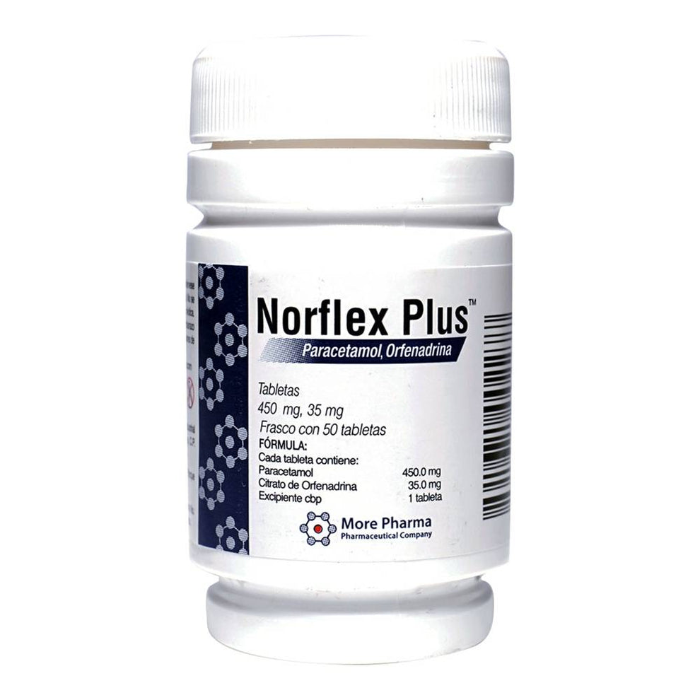 Norflex Plus 35/450 Mg 50 Tabletas – Farmacia Coyoacán